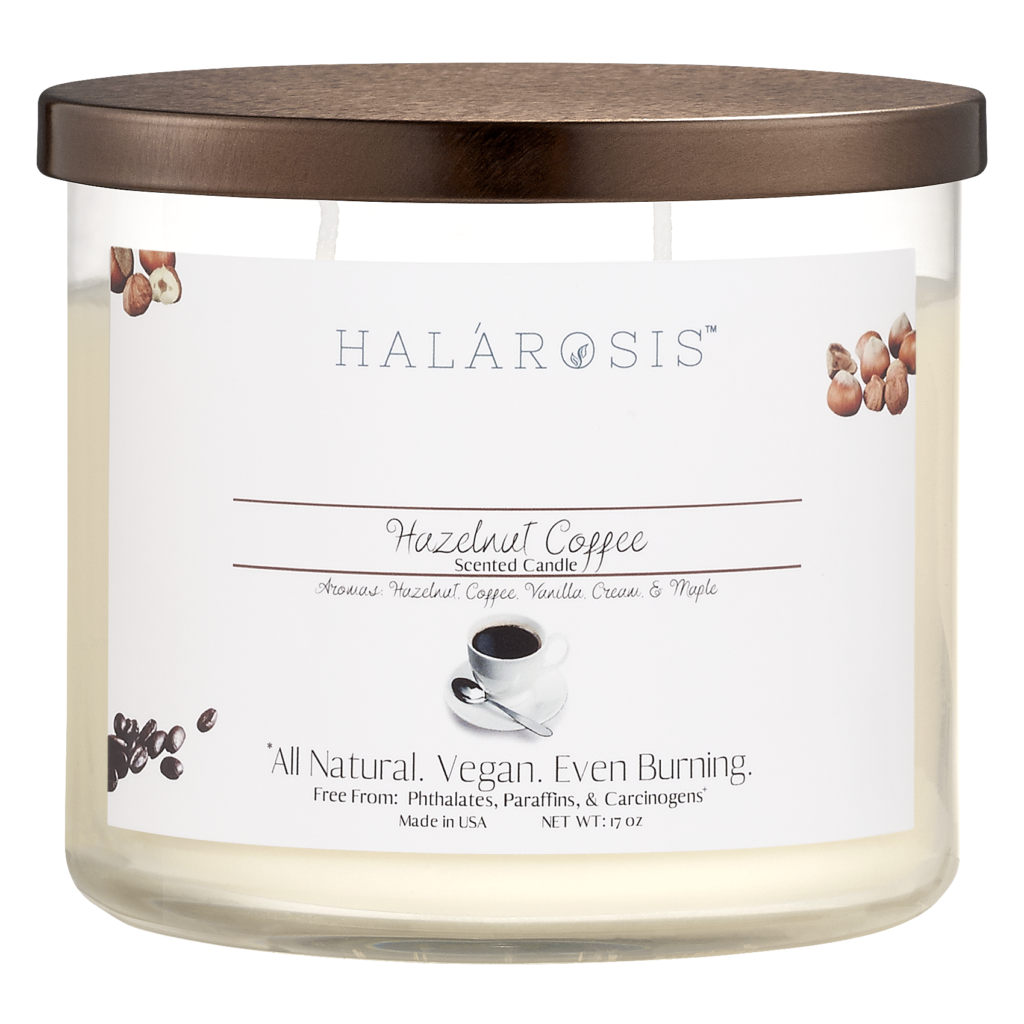 Hazelnut Scented Candle - Hazelnut Coffee - Soy Wax Candle - Halárosis