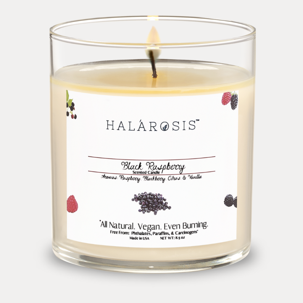 Black Raspberry Scented Candle - Soy Wax Candle- Halárosis